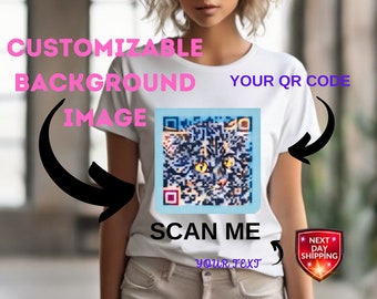 Custom QR Code Shirt, Custom Text Shirt With Qr Code Shirt ...