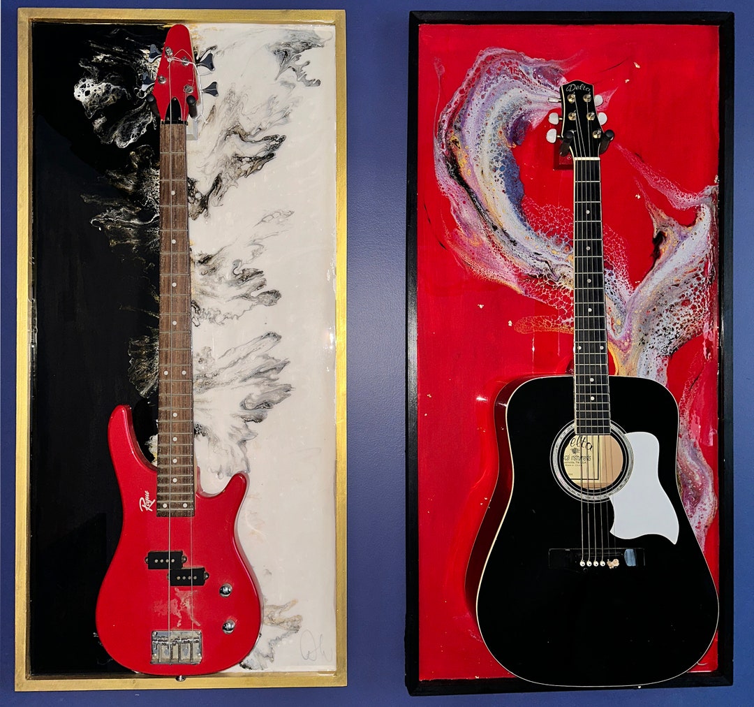 Made to Order Custom Guitar Display Wall Art – Abstract Guitar Holder ...