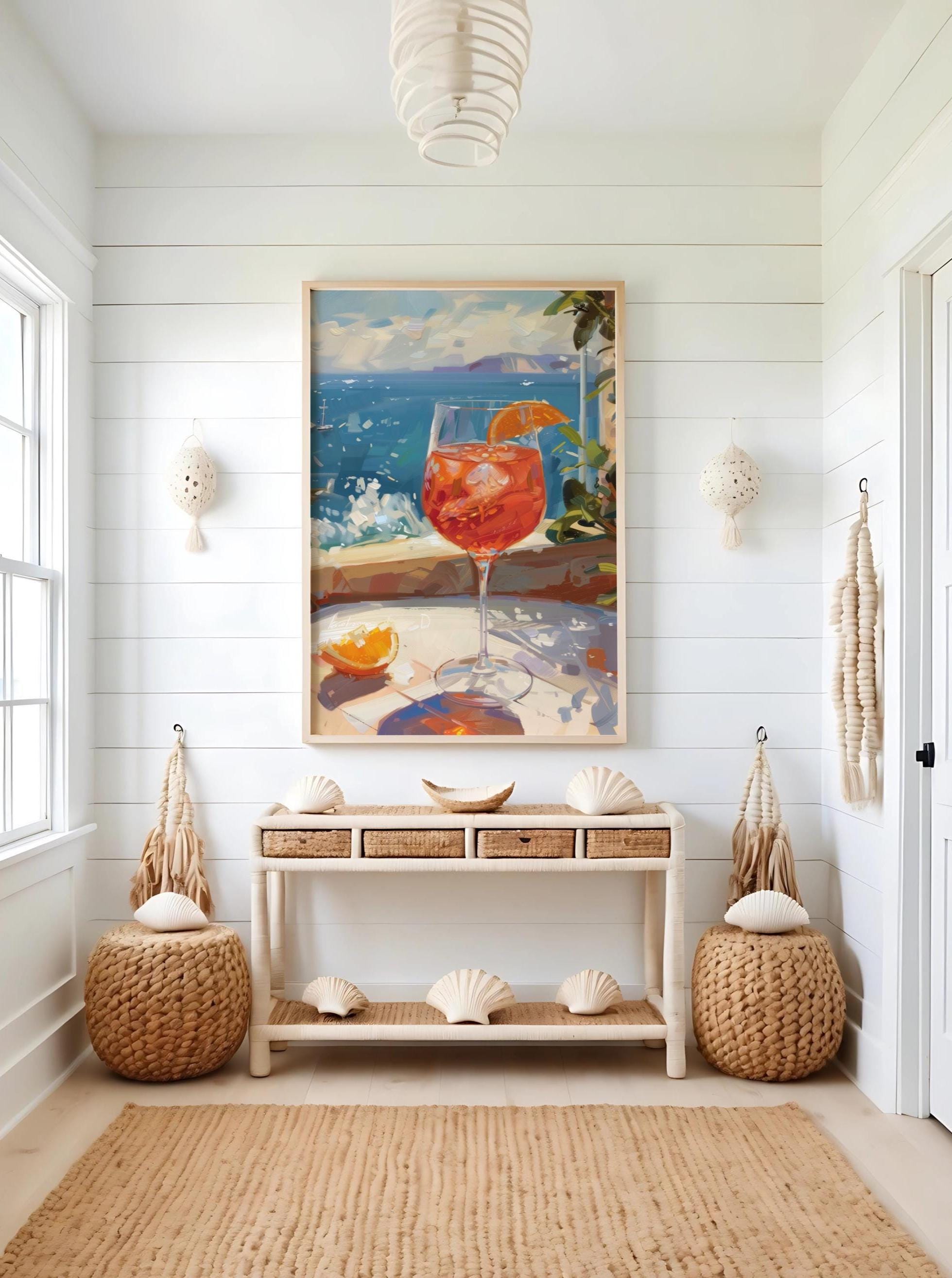 Aperol Spritz Wall Art, Italian Coast Digital Print, Summer Cocktail ...