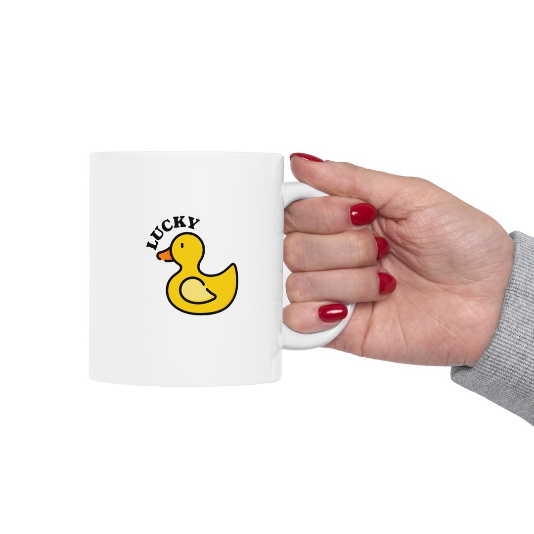 Lucky Duck Ceramic Mug, 11oz - Etsy