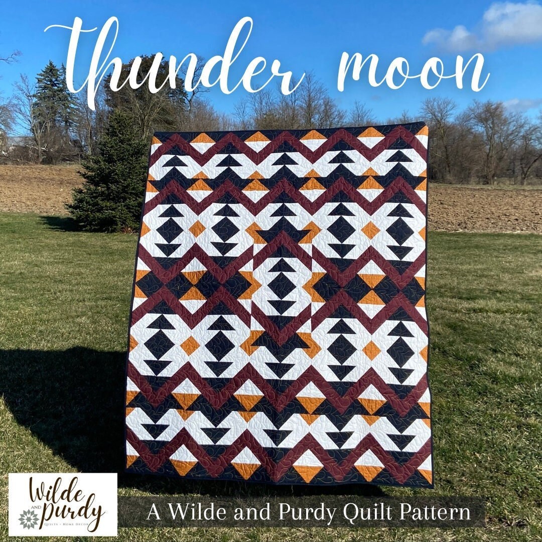 Digital PDF Pattern: Thunder Moon Quilt - Etsy