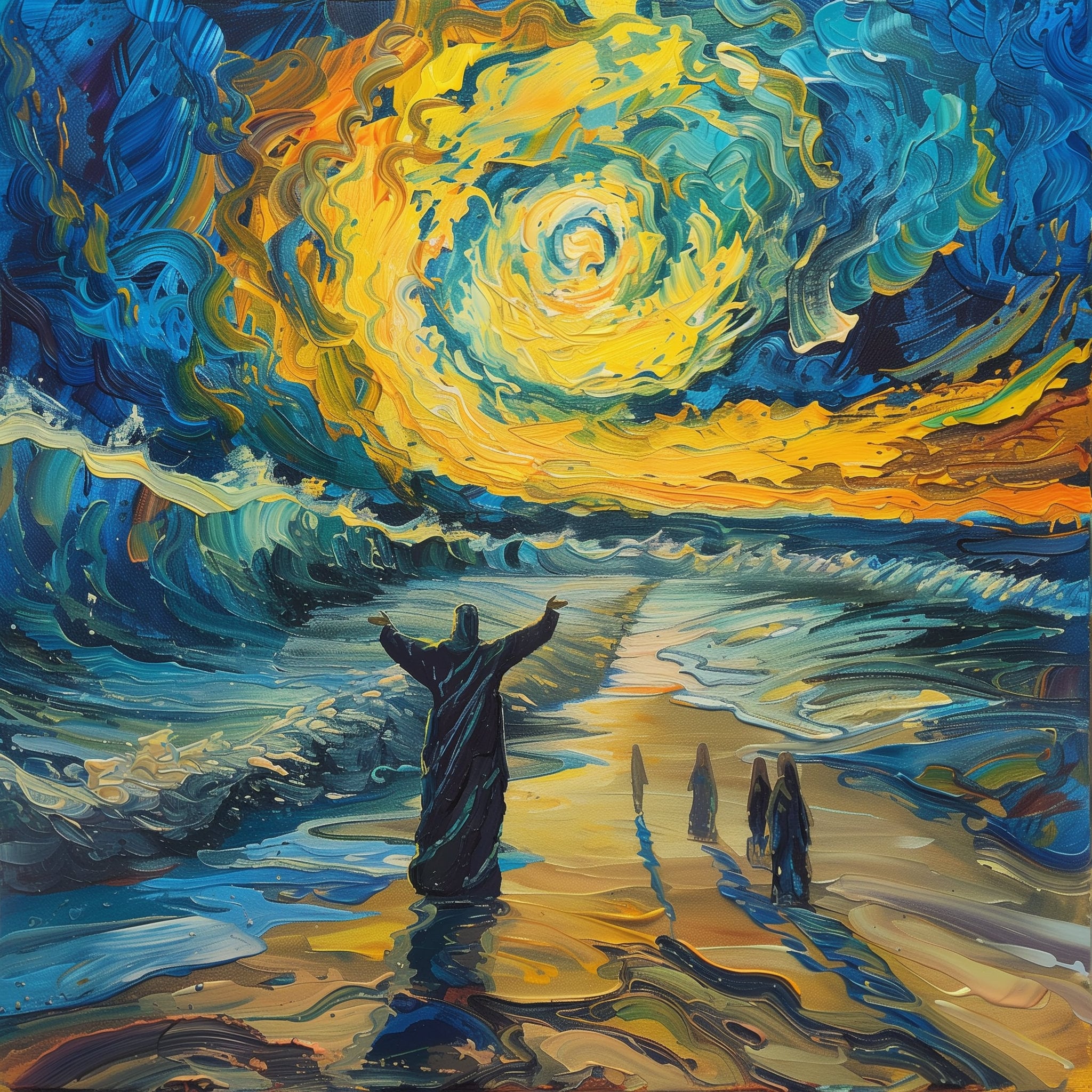 Crossing the Red Sea Painting - Etsy