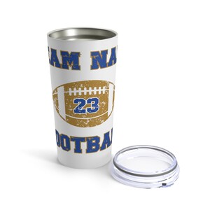 Custom Football Team Tumbler - Your Team Name & Number, Football Player ...