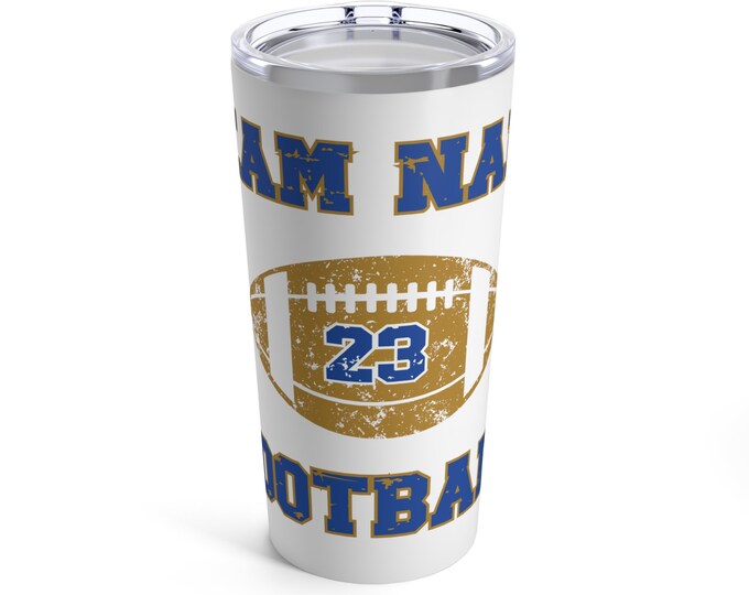 Custom Football Team Tumbler - Your Team Name & Number, Football Player ...