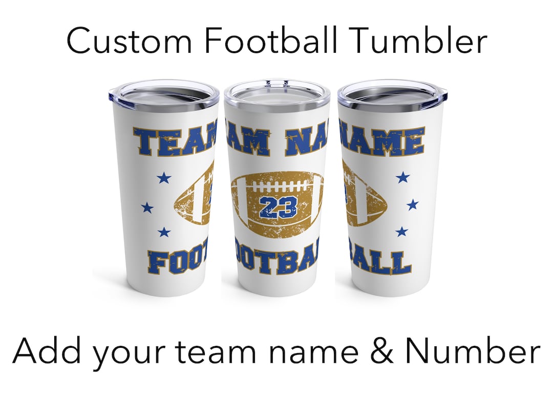 Custom Football Team Tumbler Your Team Name & Number, Football Player ...