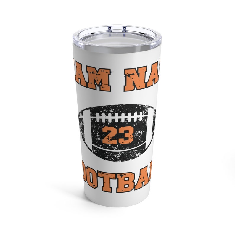 Custom Football Team Tumbler - Your Team Name & Number, Football Player ...