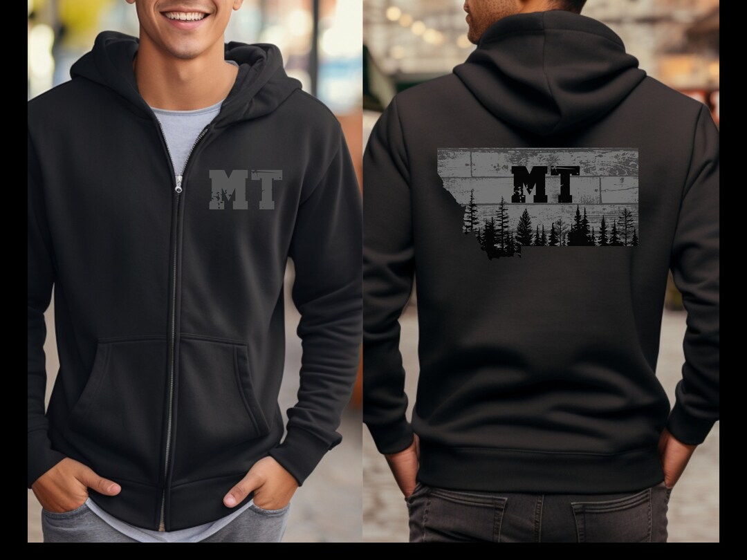 Rustic Montana Zip up Hoodie, Montana Shirt, Mens Montana Hoodie ...