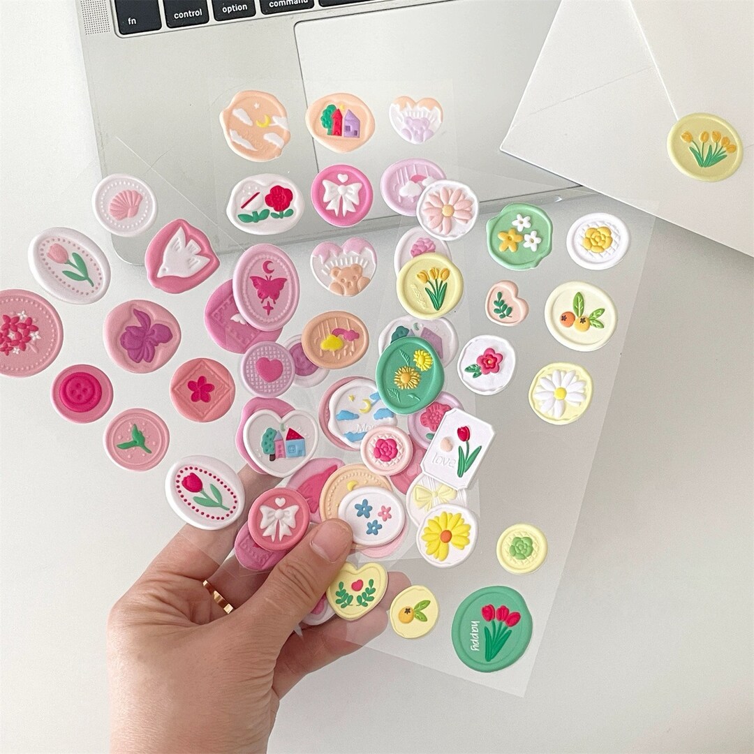 Wax Seal Sticker • Handcrafted Resin Sticker for Crafting and ...
