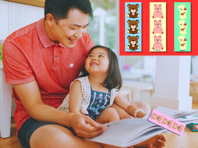 Baby Bear Bookmark Digital Download Bookmark Bear Printable Kids ...