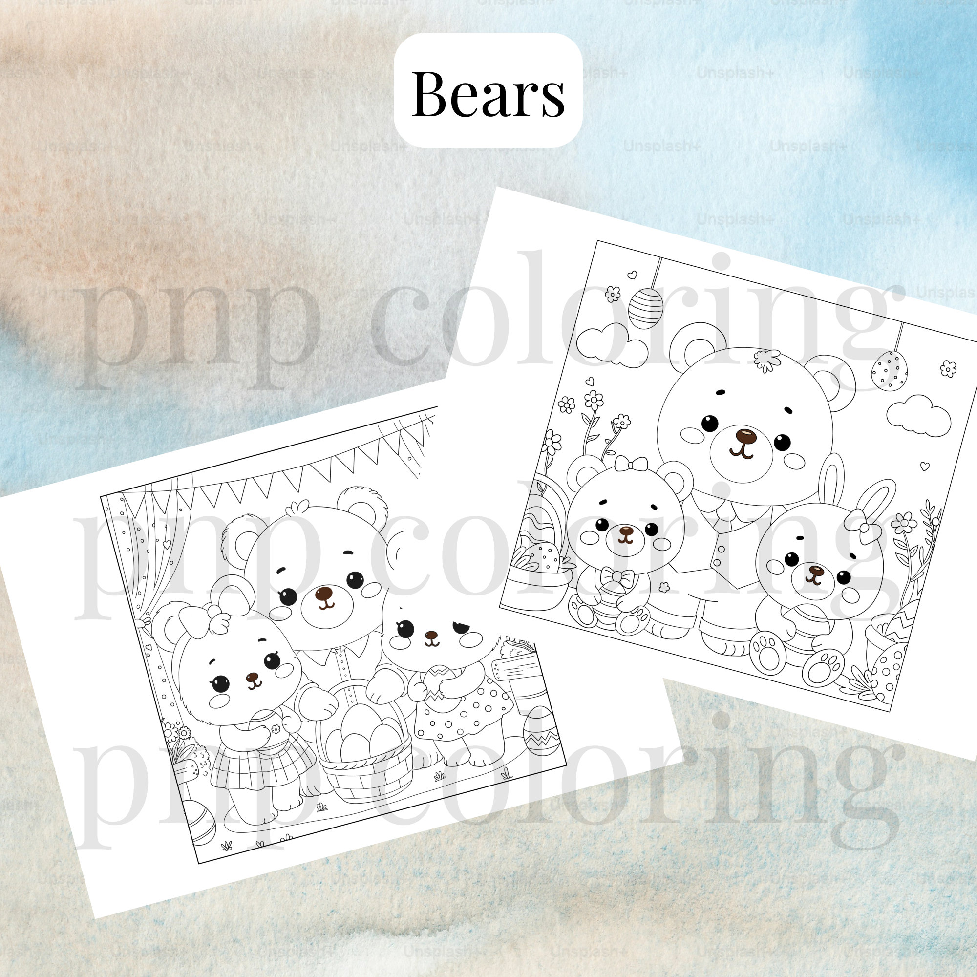 Easter Coloring Pages for Kids Bear Coloring Pages for Children ...