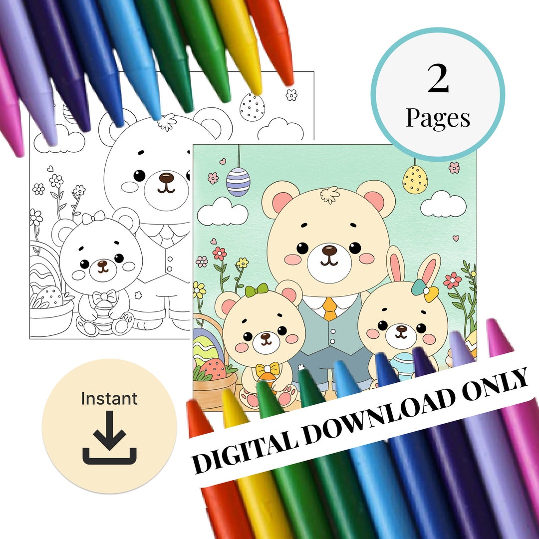 Easter Coloring Pages for Kids Bear Coloring Pages for Children ...