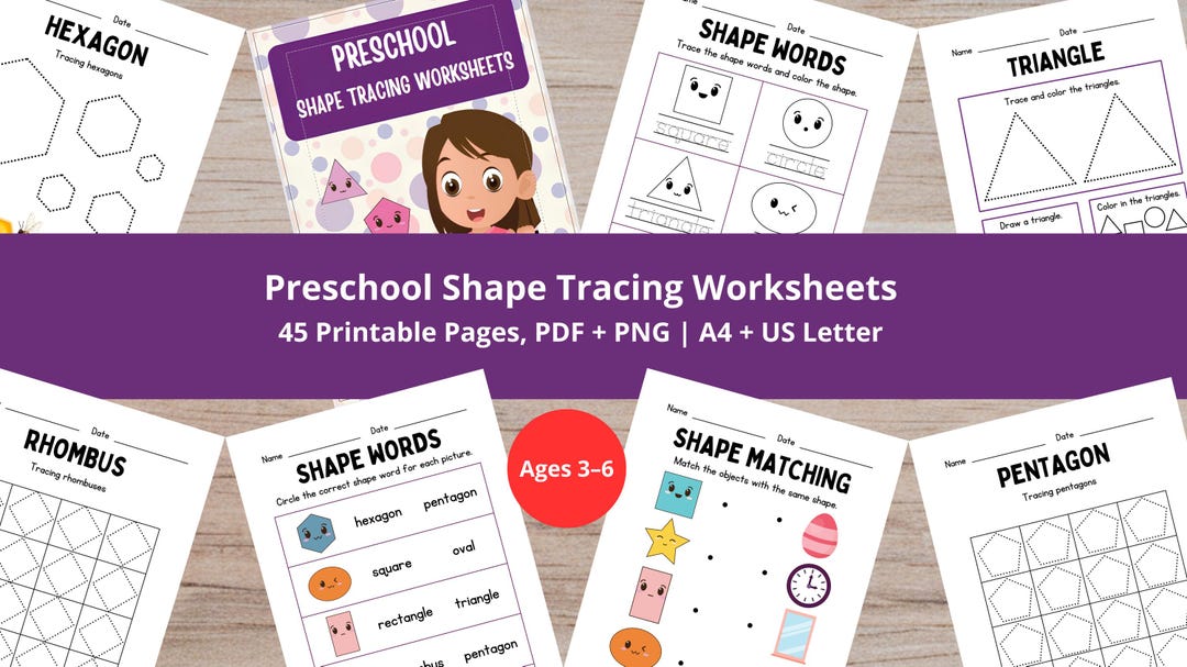 Preschool Shape Tracing Worksheets – Basic Shapes Tracing Activities ...
