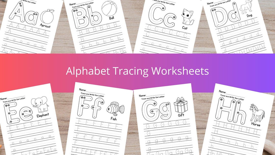 Alphabet Tracing Worksheets for Kids | Letter Tracing Worksheets ...