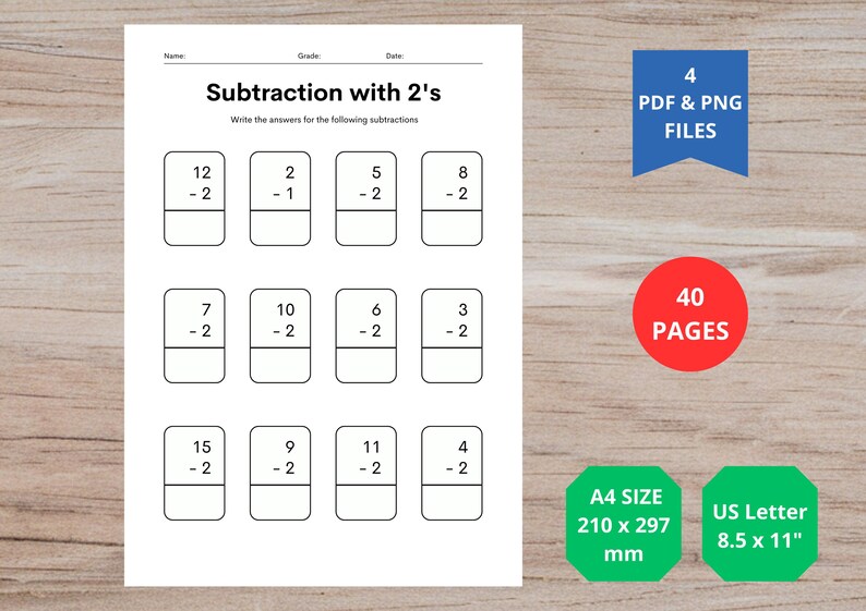 Addition and Subtraction Math Worksheets – First Grade & Kindergarten ...
