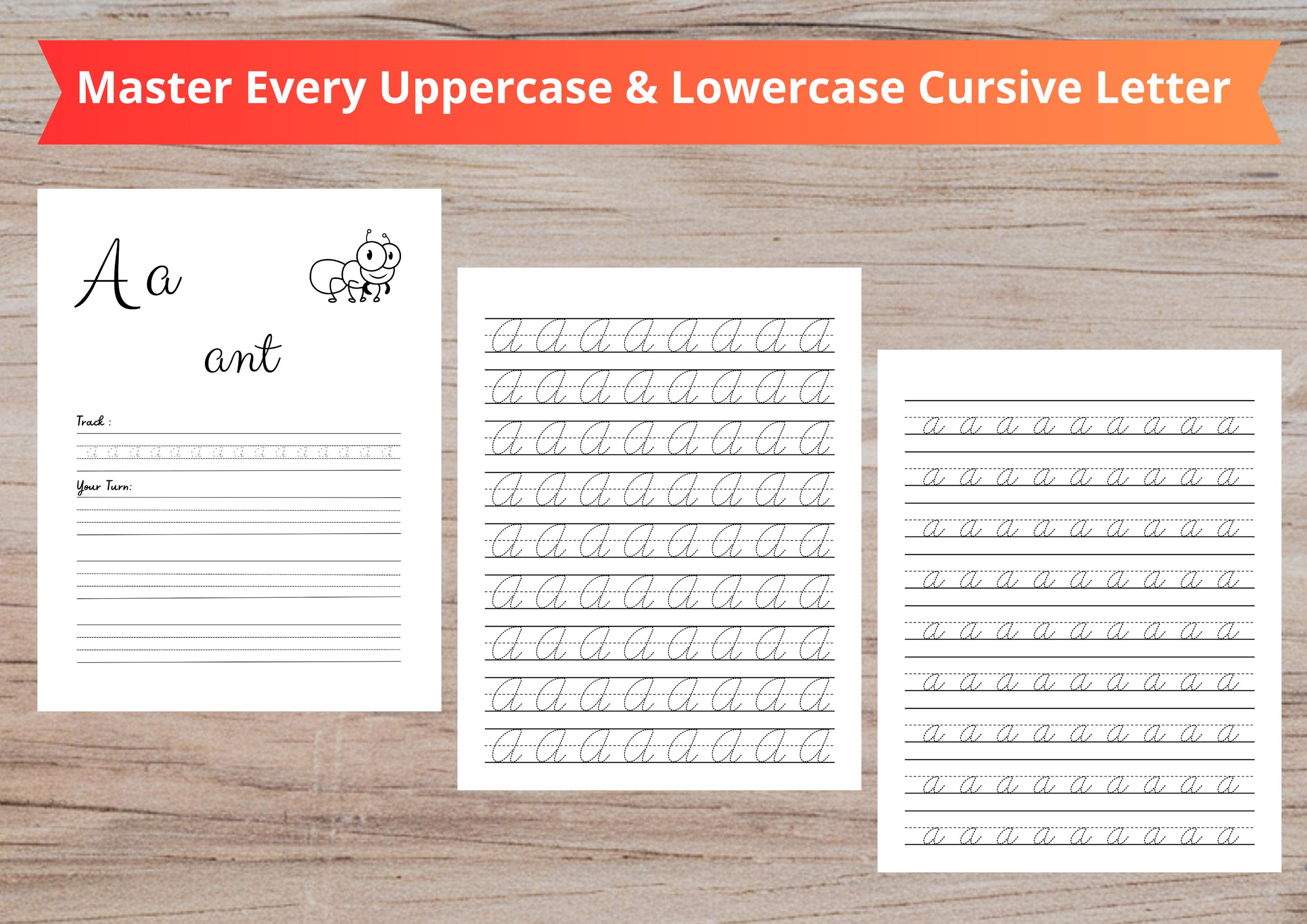 Printable Cursive Worksheets – 81 Pages for Middle School Kids, Cursive ...