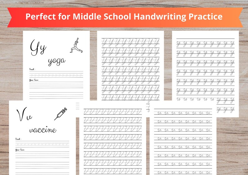 Printable Cursive Worksheets – 81 Pages for Middle School Kids, Cursive ...