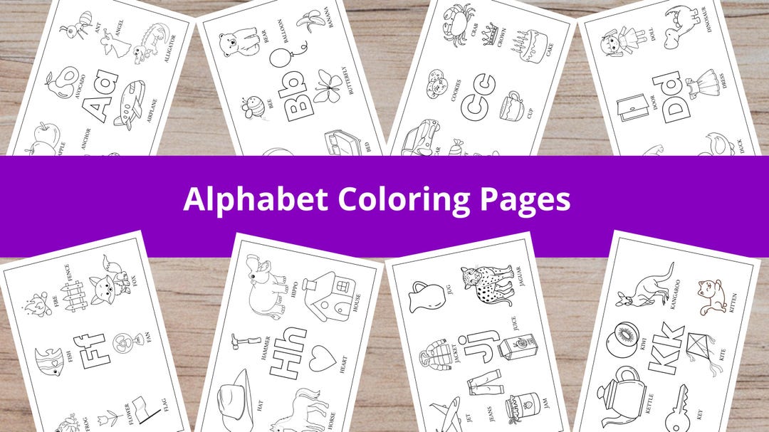Alphabet Coloring Pages - Preschool Activity Printable | ABC Coloring ...
