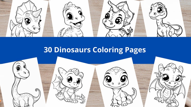 30 Easy Dinosaur Coloring Pages for Preschoolers, Kids. Coloring Pages ...