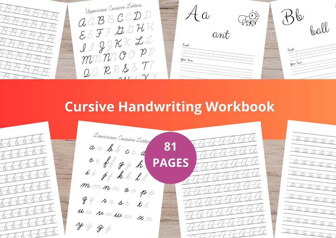 Printable Cursive Worksheets – 81 Pages for Middle School Kids, Cursive ...