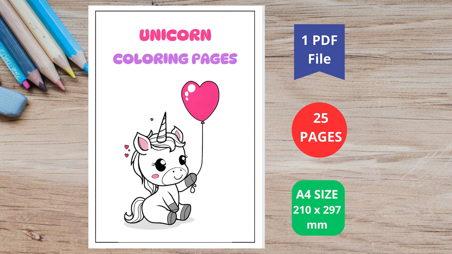 25 Cute Unicorn Coloring Pages for Kids. Unicorn Printables. Printable ...