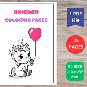 25 Cute Unicorn Coloring Pages for Kids. Unicorn Printables. Printable ...