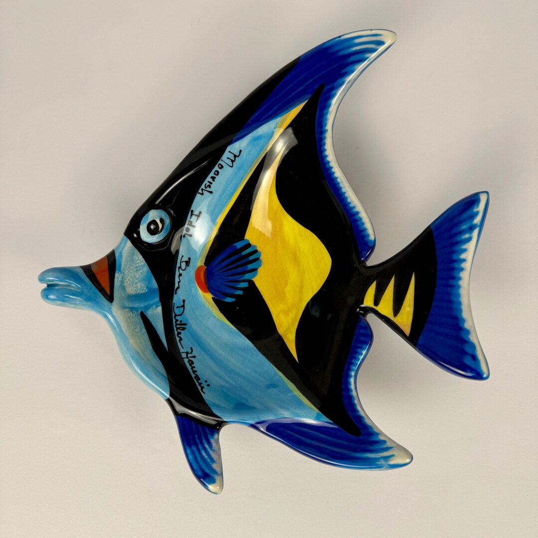 Vintage Ben Diller Moorish Idol Hawaii Ceramic Plate – Hand-painted ...