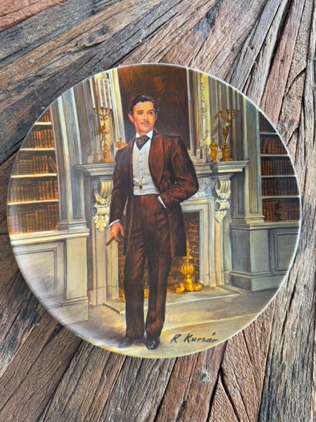 Vintage Rhett Butler Gone With the Wind Decorative Plate, Painted by ...
