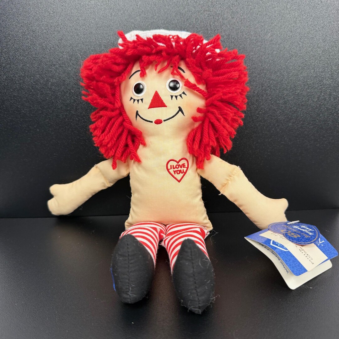 Vintage Raggedy Andy Plush Doll, 80th Birthday Edition, Applause Dakin ...