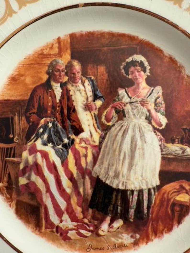 Vintage Avon Betsy Ross Decorative Plate, American History Collectible ...