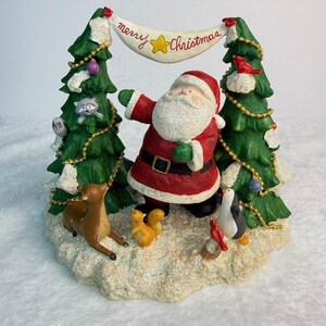 Russ Berrie Santa’s Village “deck the Boughs” #22487 Christmas Figurine ...