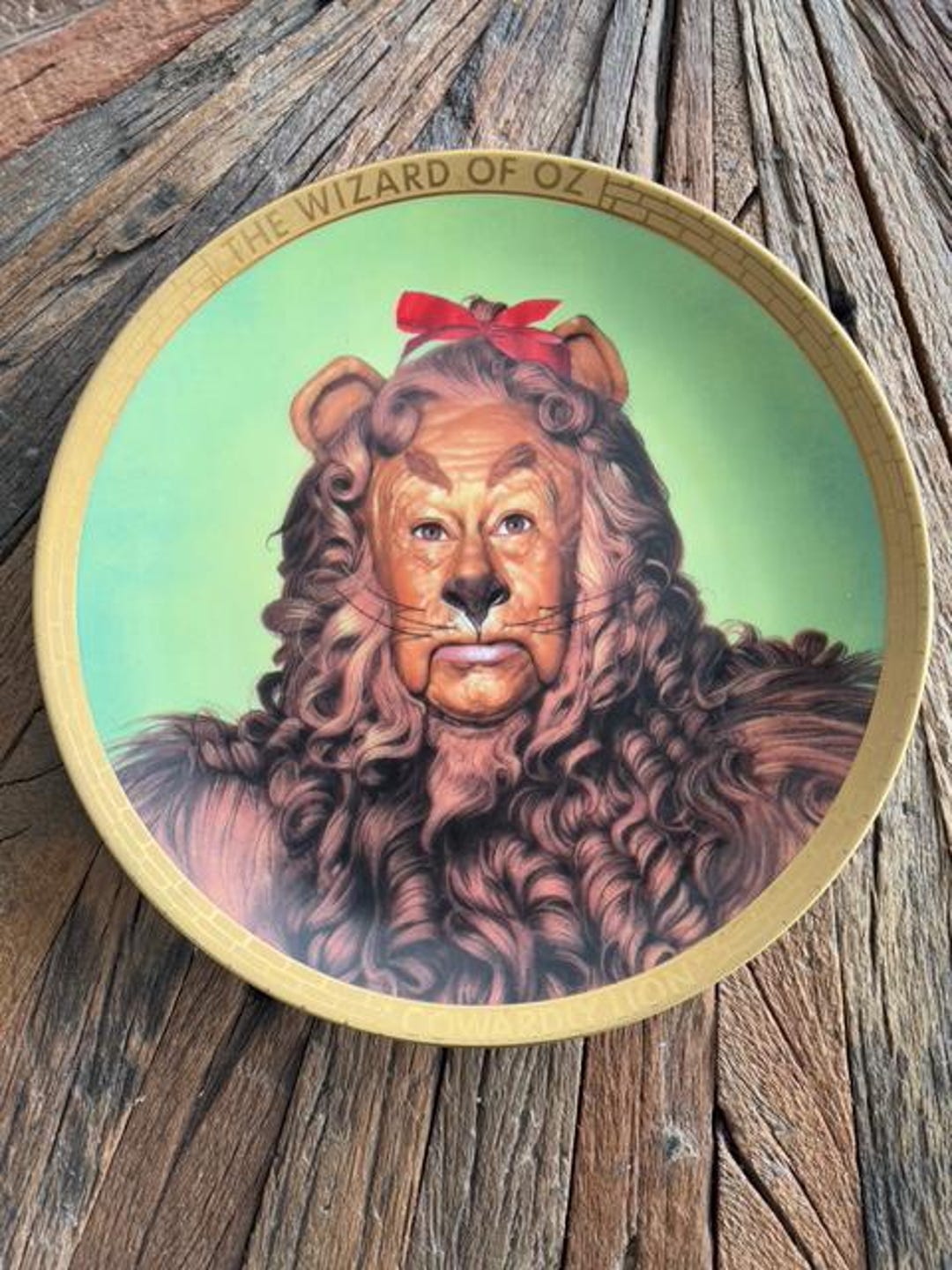 Vintage Cowardly Lion Porcelain Plate, Wizard of Oz Hamilton Collection ...