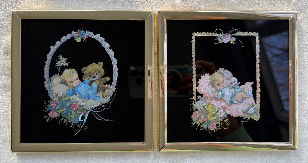 Vintage Kafka Foil Art Prints, 1985 Nursery Decor Set - Etsy
