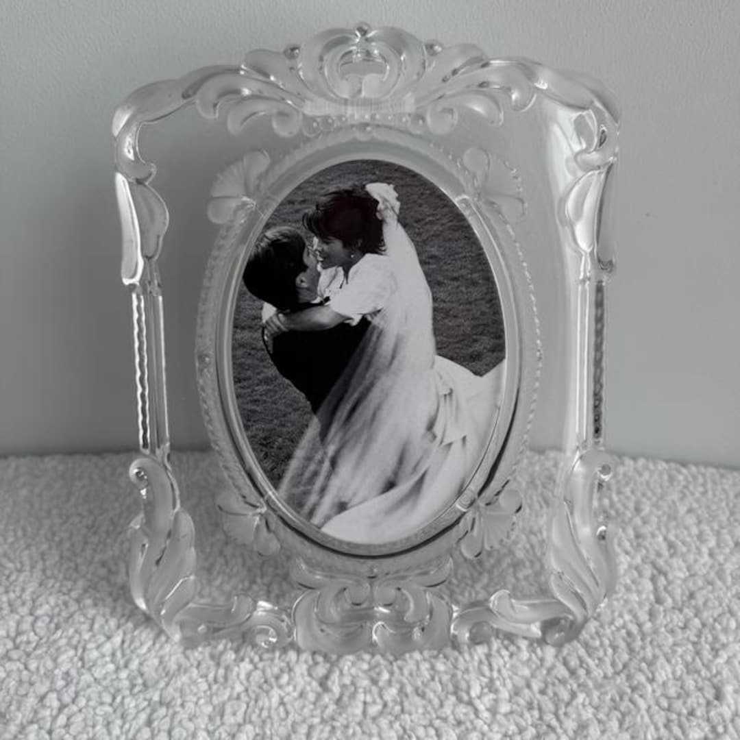 Vintage Mikasa Crystal Picture Frame – Princess 11/4" – Frosted Glass ...