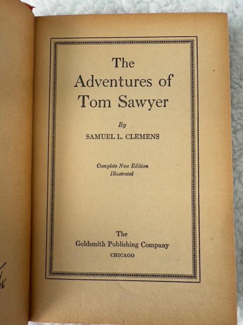 Vintage 1940s Hardcover the Adventures of Tom Sawyer by Samuel L ...