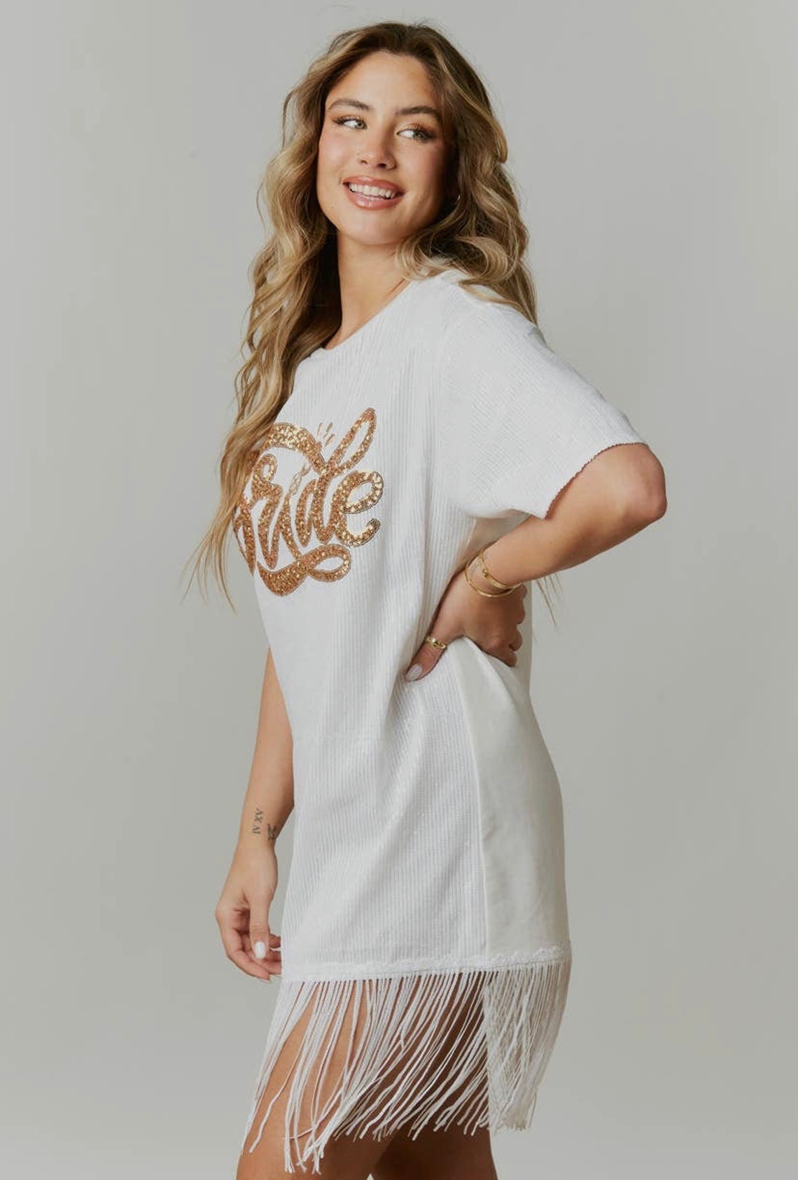 Bride Western Shirt Dress | Sequin Western T Shirt Dress | Bachlorette ...