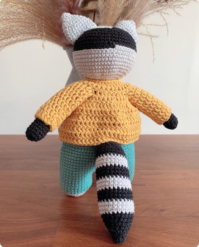 Ronaldo, the Raccoon Crochet Pattern / Ronaldo, the Raccoon Crochet ...