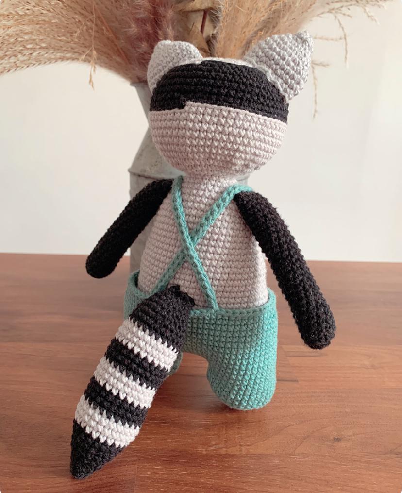 Ronaldo the Raccoon Crochet Pattern - Etsy