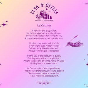 La Catrina Notebook: Dia De Los Muertos Journal With Spanish Poem - Etsy