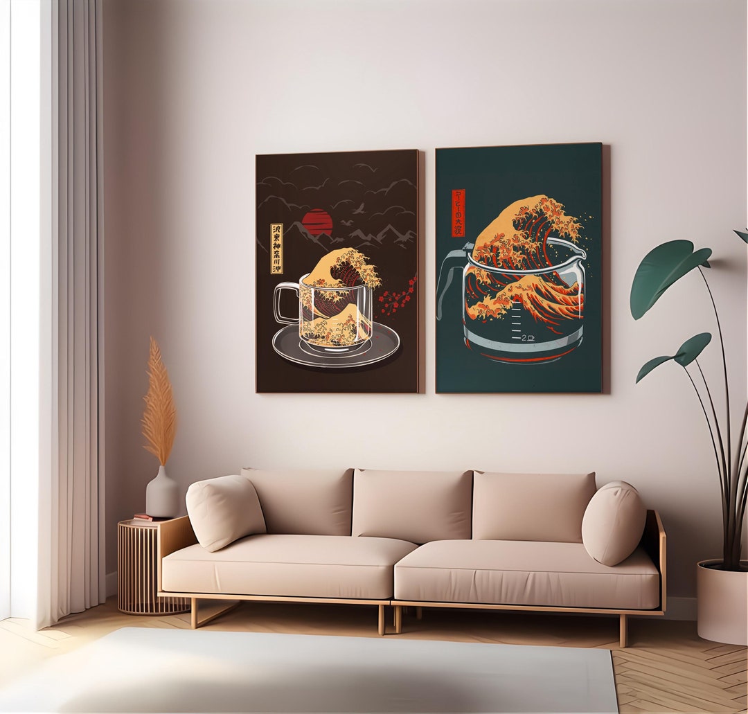 Coffee Art, Set of 2 Canvas / Framed / Unframed, Kitchen Decor ...