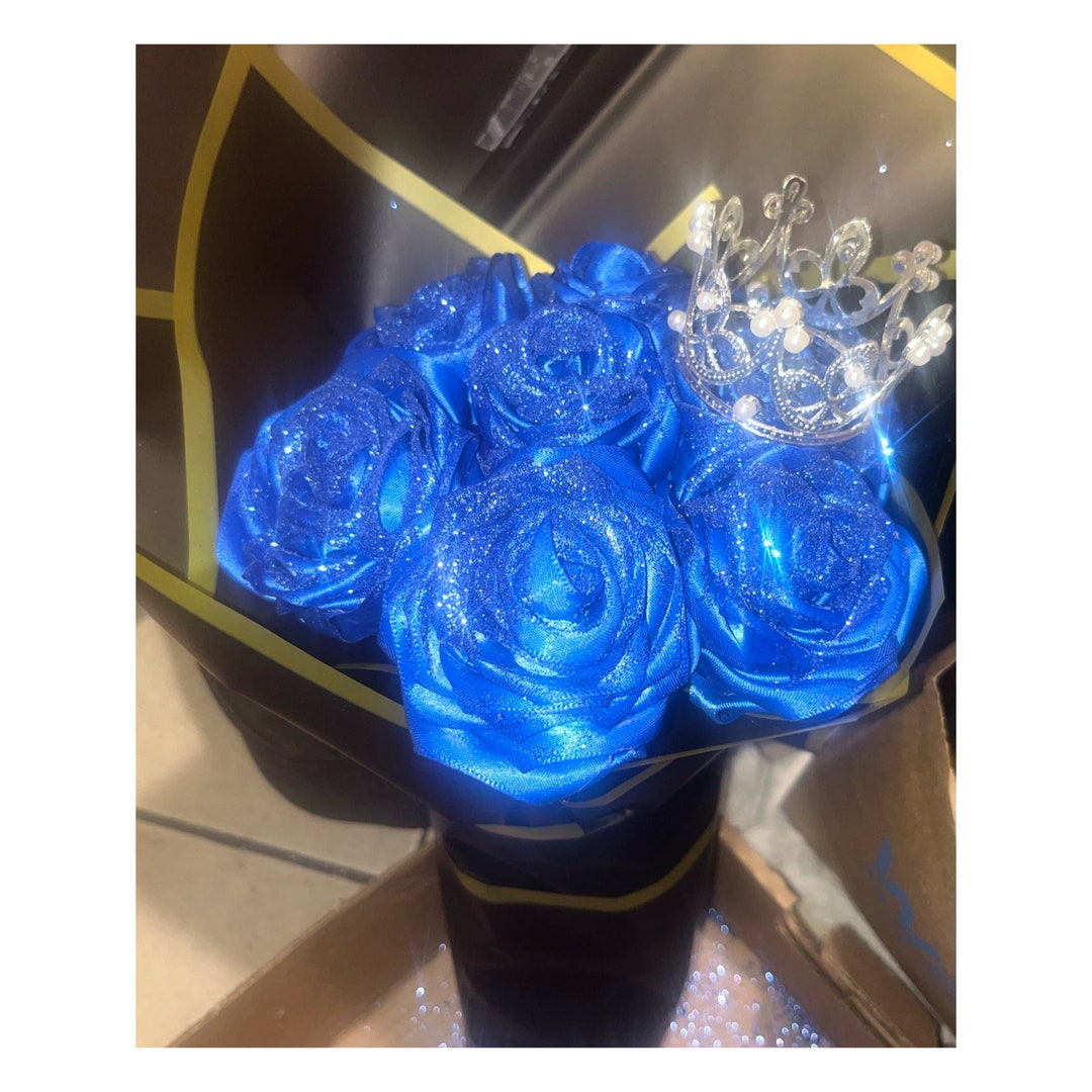 Blue Glitz Eternal Roses Preserved Luxury Roses for Gifts and Decor - Etsy