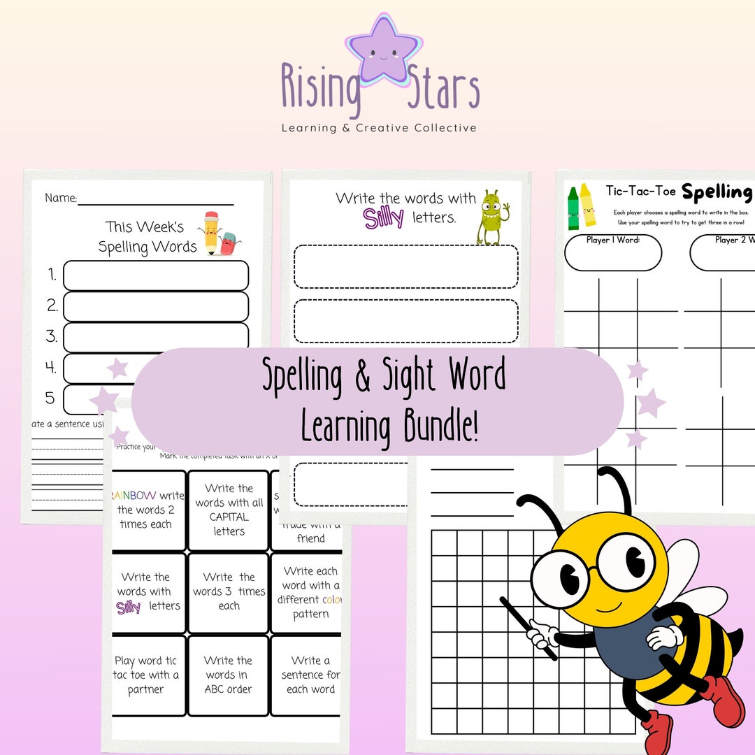 Early Learning Sight Word Bundle Digitial Download for Spelling Words ...