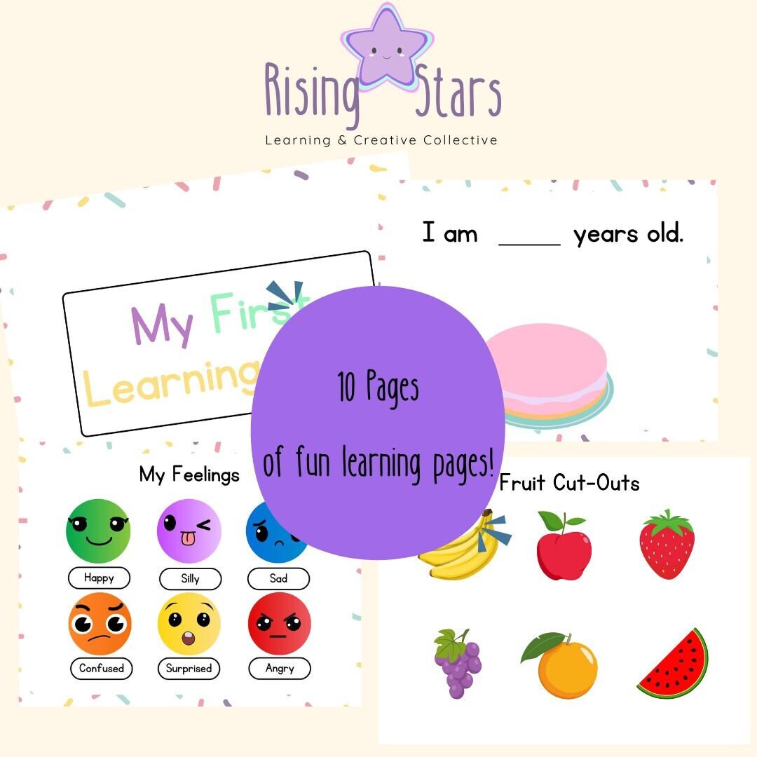 My First Learning Binder-toddler Learning Book - Etsy