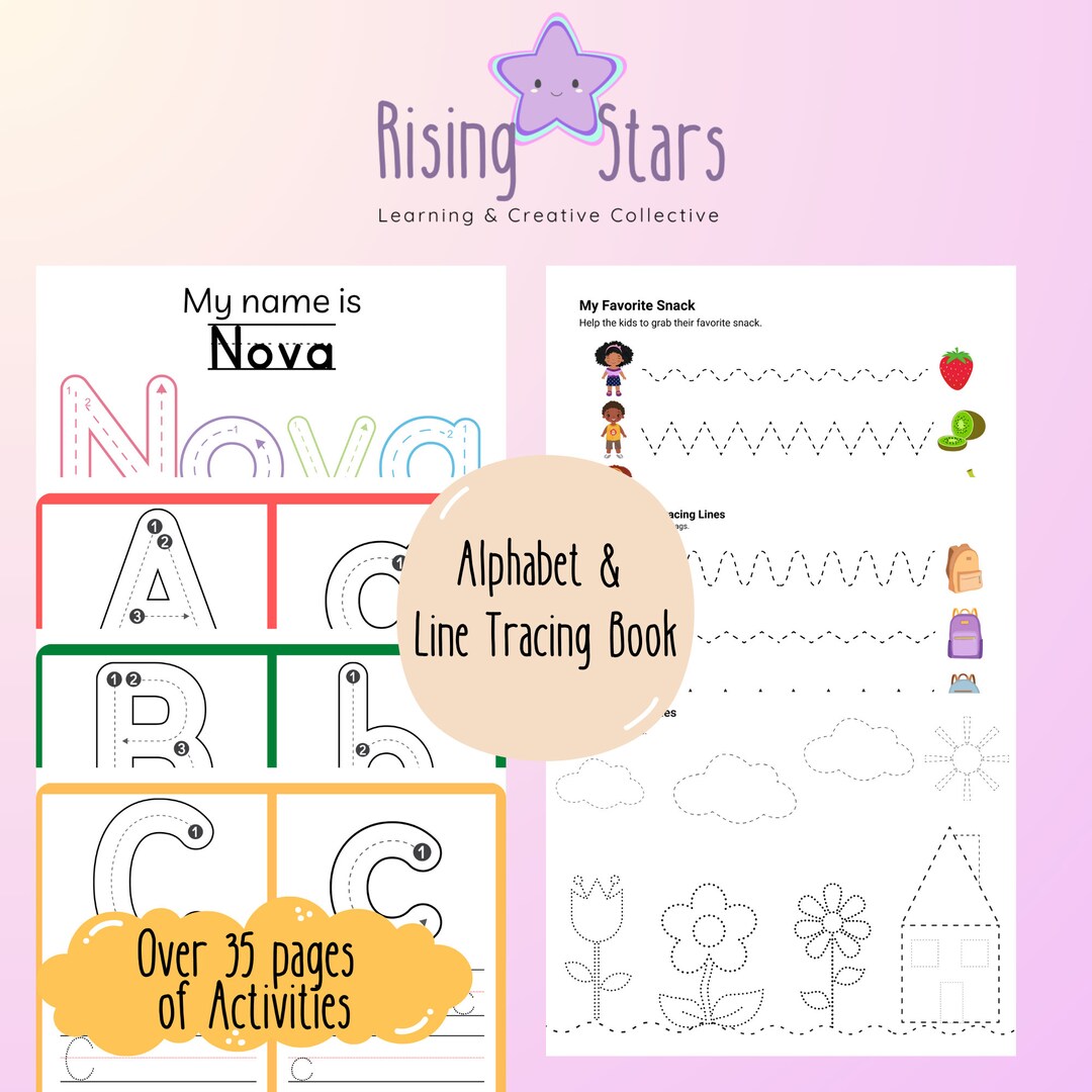 My First Tracing Book-kids Handwriting-toddler-preschool- Homeschool ...