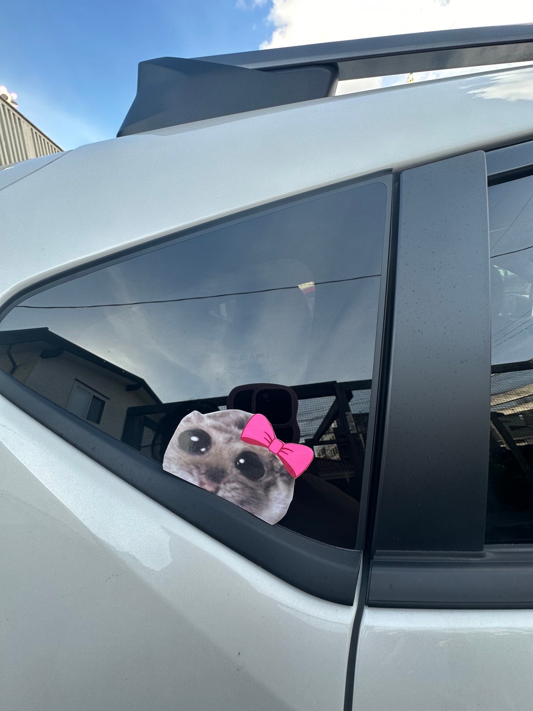 Sad Hamster Meme Window Peeker Vinyl Decal, Sad Hamster Meme Bumper ...