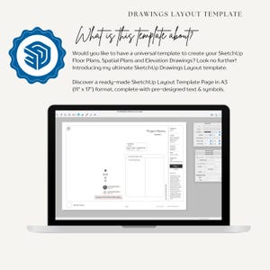 DRAWINGS TEMPLATE I Sketchup Layout Template I Interior Design Template ...