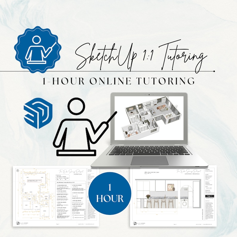 1:1 Virtual Sketchup Tutoring I Sketchup Design Assistance | Interior ...