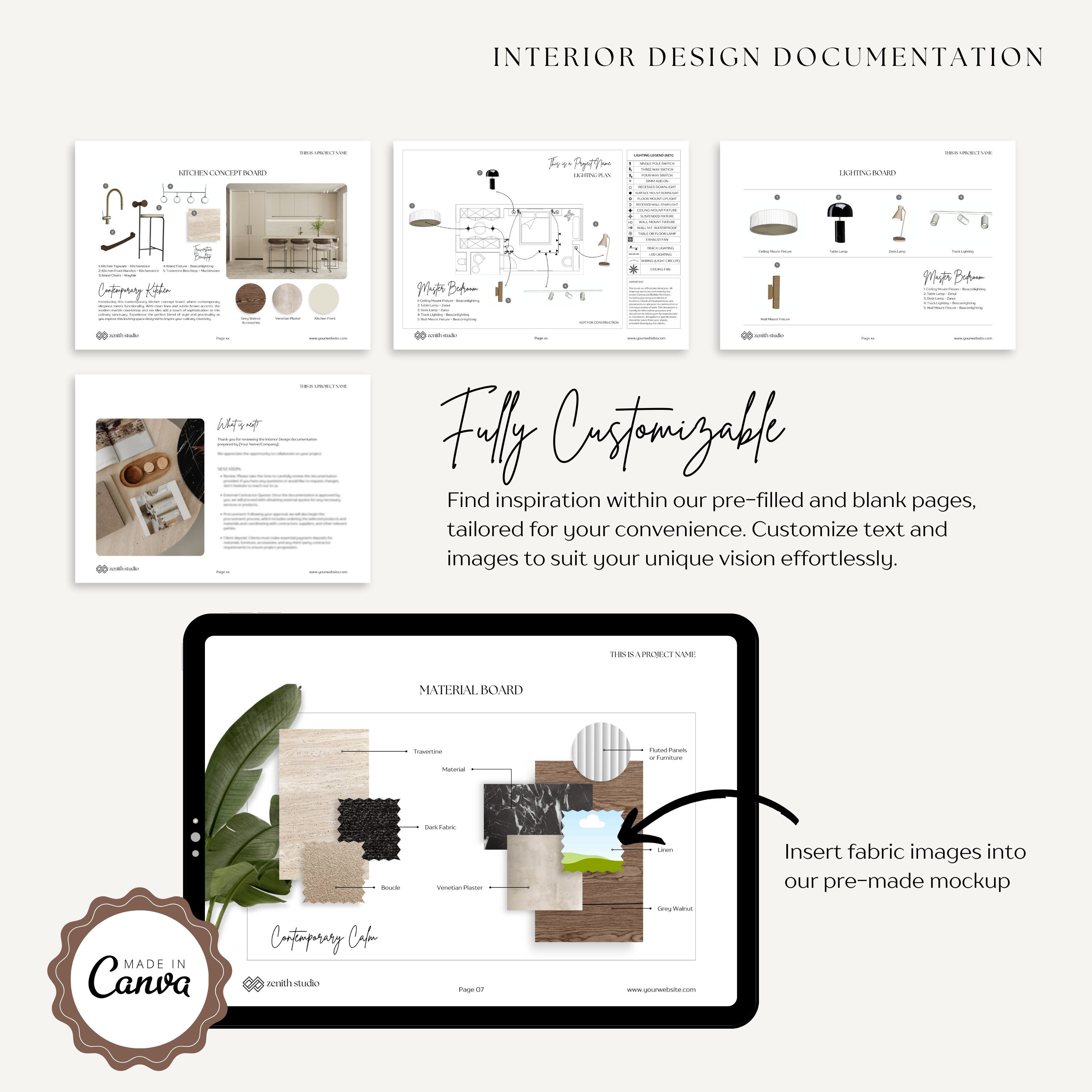 INTERIOR DESIGN PRESENTATION I Design Documentation | Interior Design Project Template ...