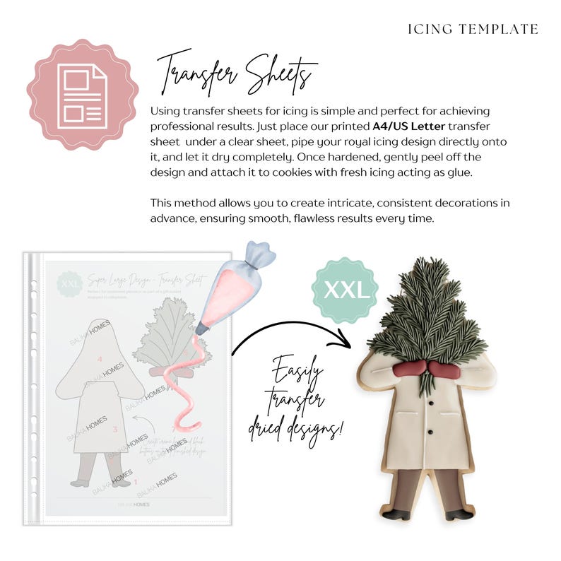 XXL Royal Icing Transfer Sheet Template I Digital Download I Printable ...