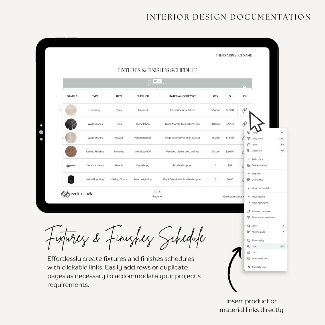 INTERIOR DESIGN PRESENTATION I Design Documentation | Interior Design ...