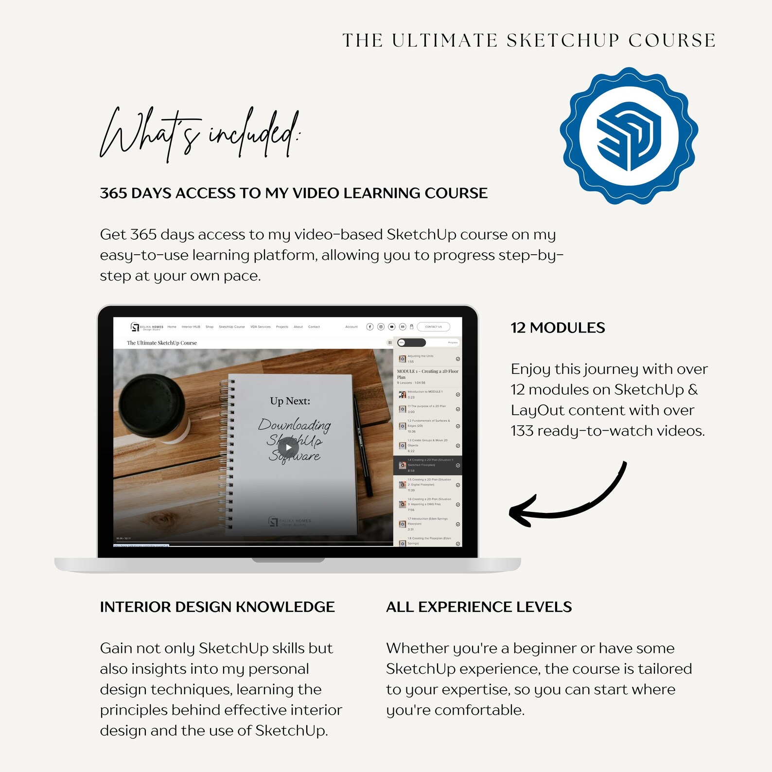 SKETCHUP COURSE I Sketchup and Layout Course for Interior Designers ...